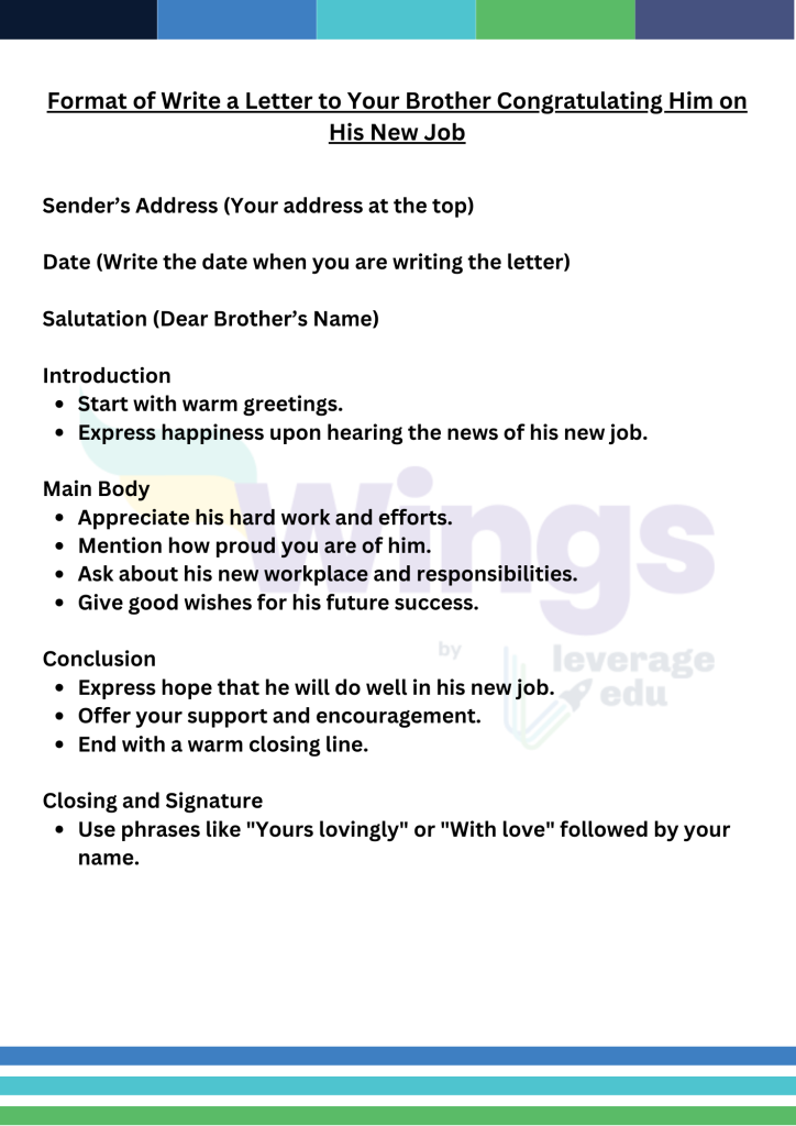 Write a Letter to your Brother Congratulating Him on His New Job: Check ...