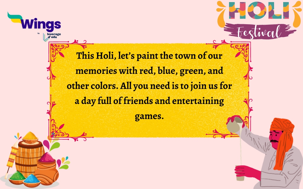 Happy Holi 2024: 20 Holi Invitation Message for Friends, Family, and ...