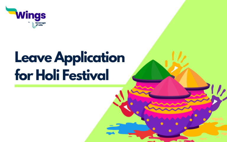 Leave Application for Holi Festival: Samples for School Students and ...