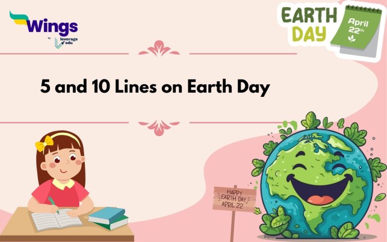 5 and 10 Lines on Earth Day in English for Students