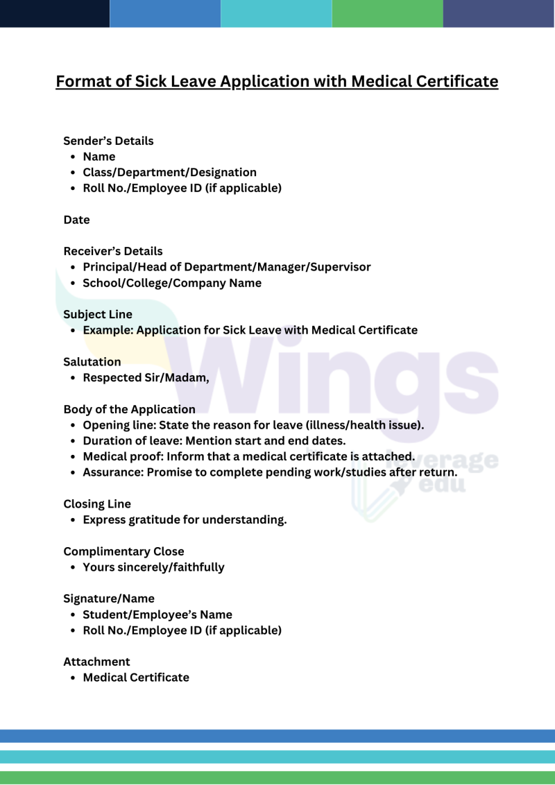 Sick Leave Application with Medical Certificate: Check Samples and Format | Leverage Edu