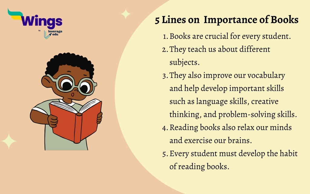5 and 10 Lines on the Importance of Books in English for Students
