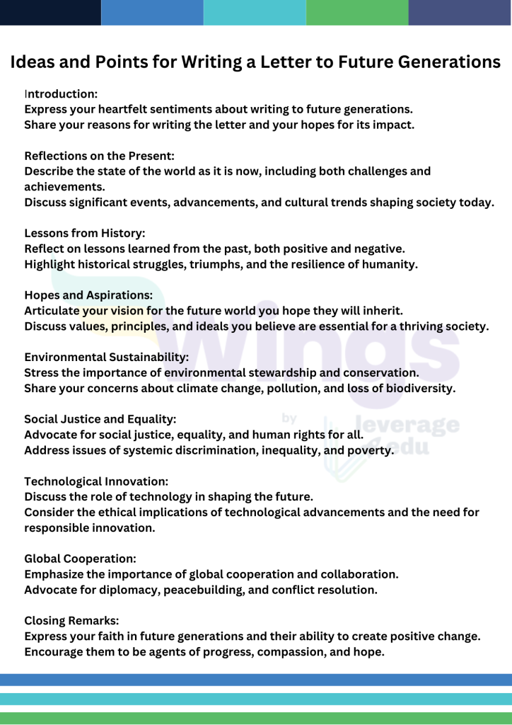 Write a Letter to Future Generations About The World you Hope They ...