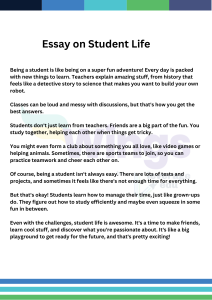 Essay on Student Life: 100, 200 and 300 Words | Leverage Edu