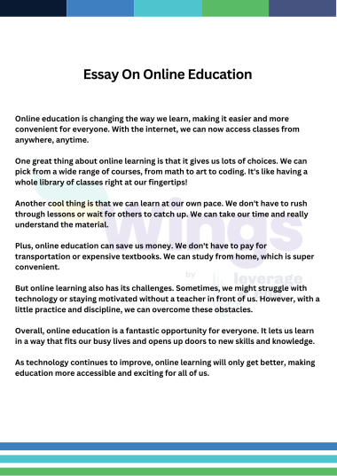 Essay On Online Education: In 100 Words, 150 Words, and 200 Words ...