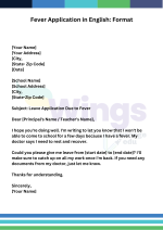 Fever Application in English: Format and Samples | Leverage Edu