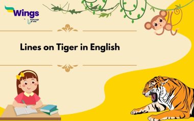 Samples of Lines on Tiger in English for Students