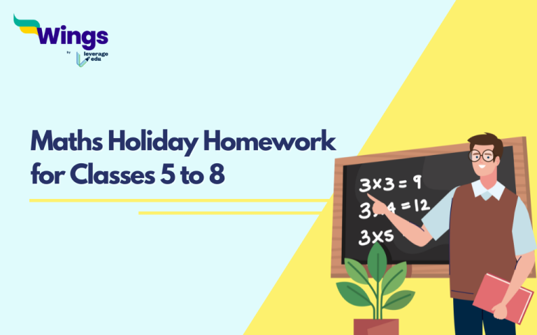 Easy Activities for Maths Holiday Homework for Classes 5 to 8 ...