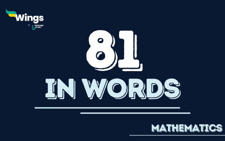 81 in words: How to Spell 81 with Solved Examples