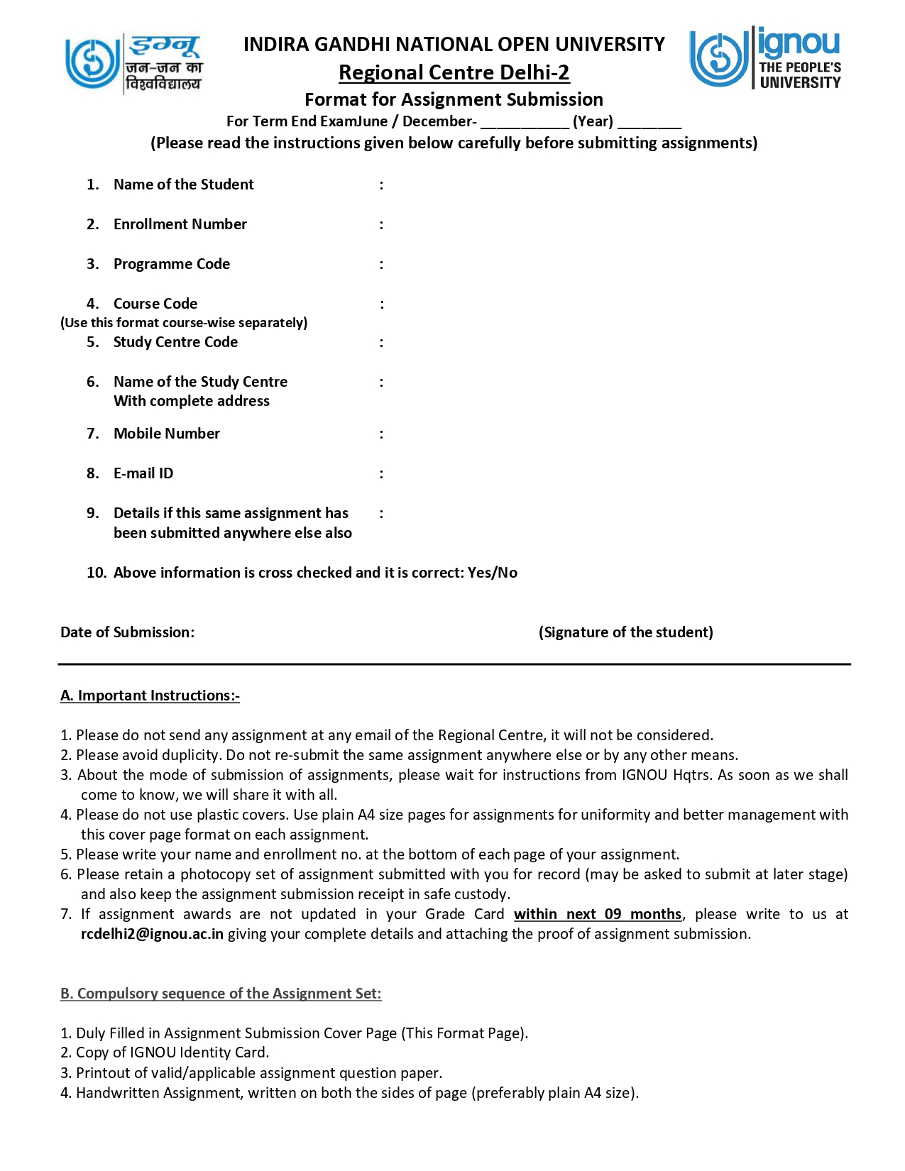 How to Write IGNOU Assignment? Front Page Tips, Last Dates | Leverage Edu